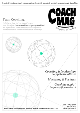 Coachmag N°1 - CoachMag, il Magazine del Coaching